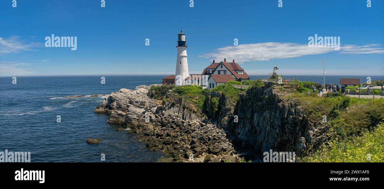 Portland Head Light, which is the oldest lighthouse in Maine, in Fort ...