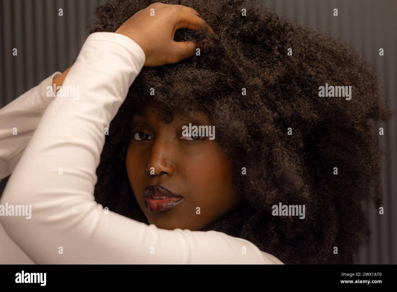 Afro texture hair hi-res stock photography and images - Alamy