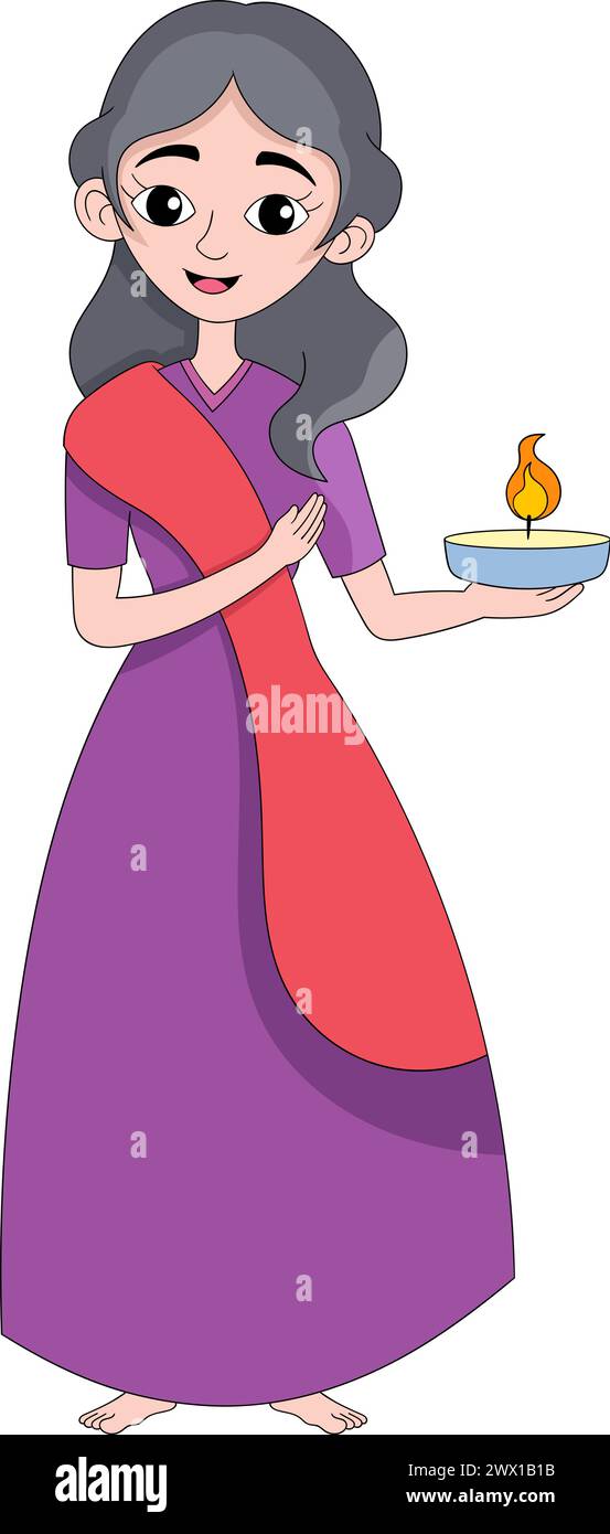 illustration of the Hindu religious Diwali tradition celebration ...
