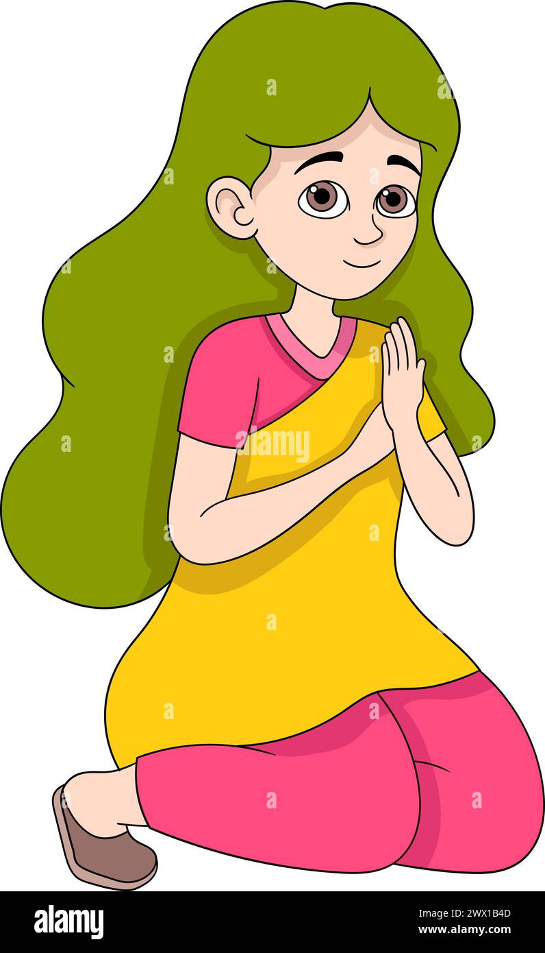 Illustration Of The Traditional Hindu Diwali Celebration A Woman Is