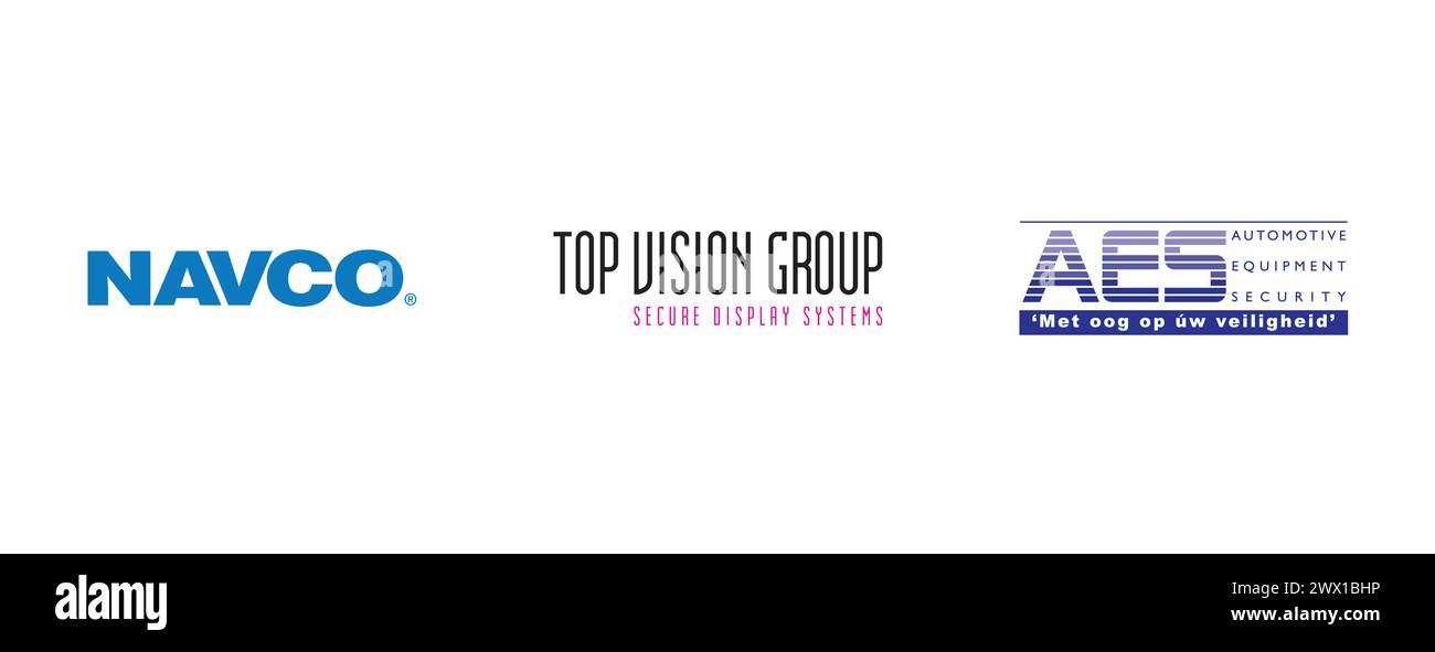 Automotive Equipment Security, Top Vision, NAVCO. vector illustration ...