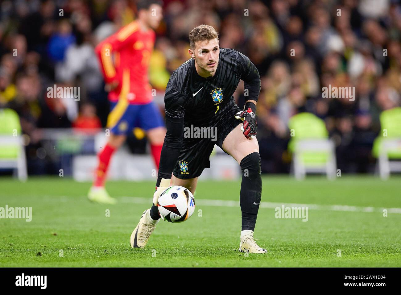 Bento Matheus Krepski Known As Bento Of Brazil Seen In Action During The International Friendly