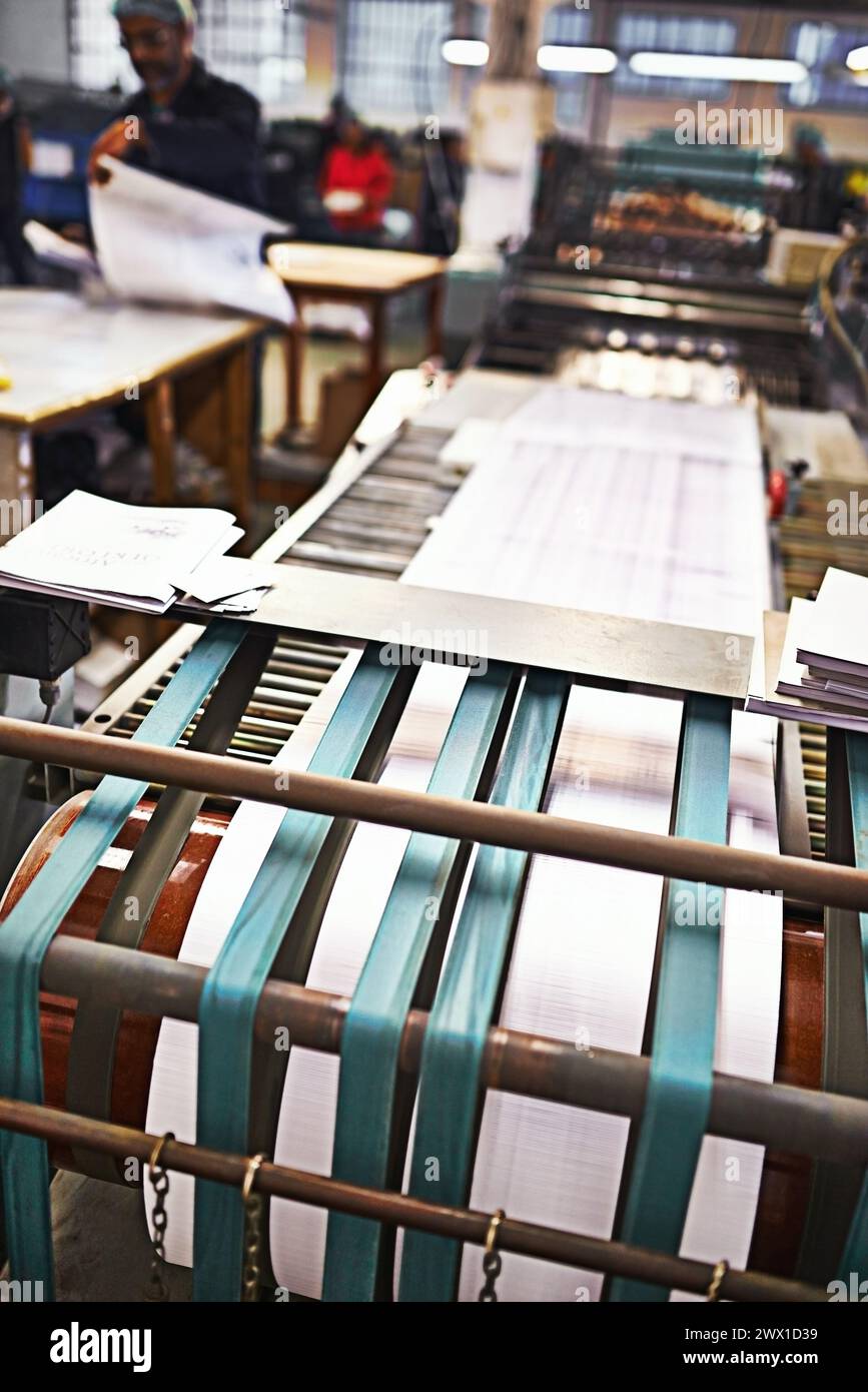 Vintage, printing and machine for production in warehouse for supply of ...