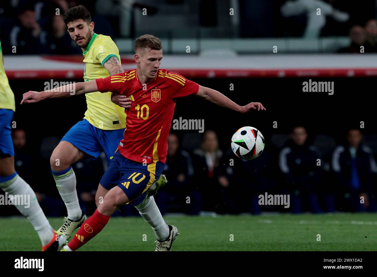 Madrid Spain; 03/26/2024.- Dani Olmo from Spain. Spain draws Brazil 3-3 ...