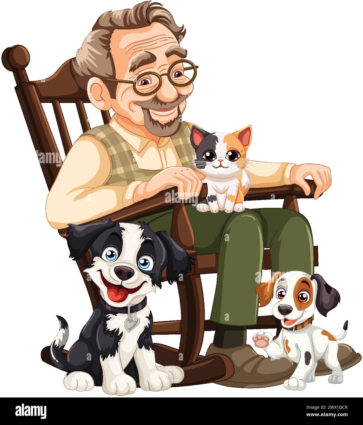 Enjoyment senior Stock Vector Images - Alamy