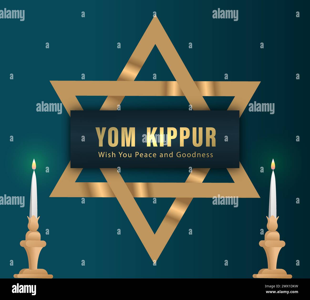 Yom Kippur Template Vector Illustration. Jewish Holiday Decorative ...
