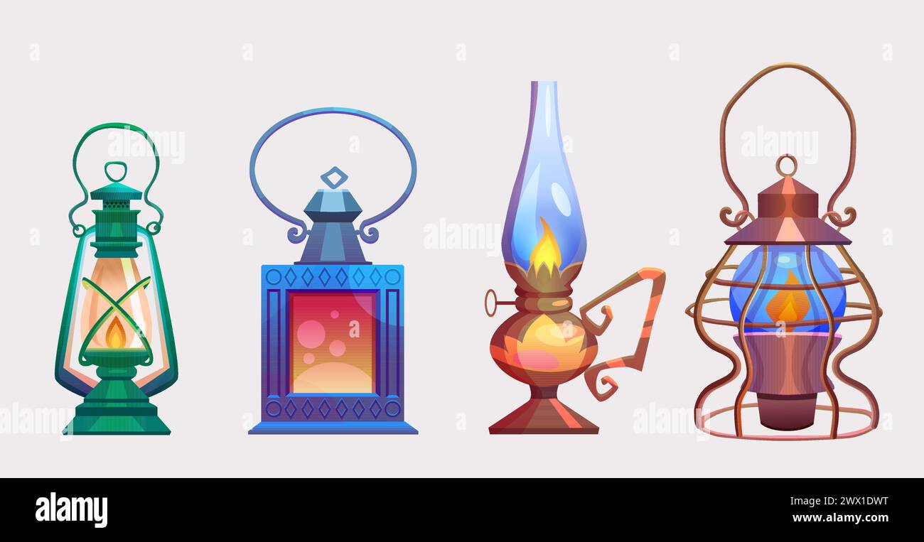 Safety kerosene lamp Stock Vector Images - Alamy