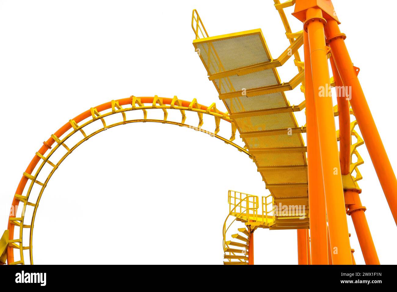 Roller coaster track detail hi-res stock photography and images - Alamy