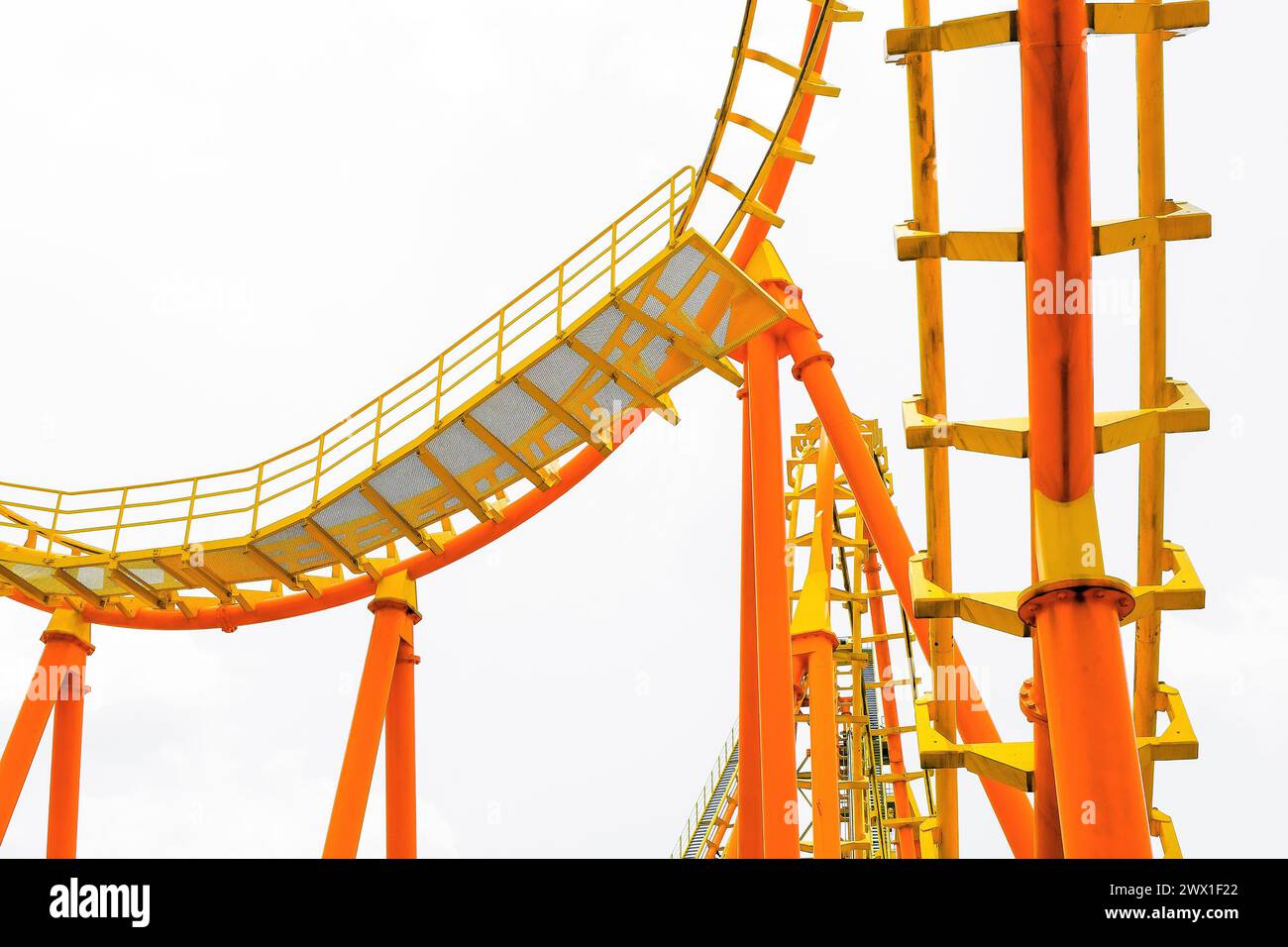 Detail image of a roller coaster track on white background Stock Photo ...