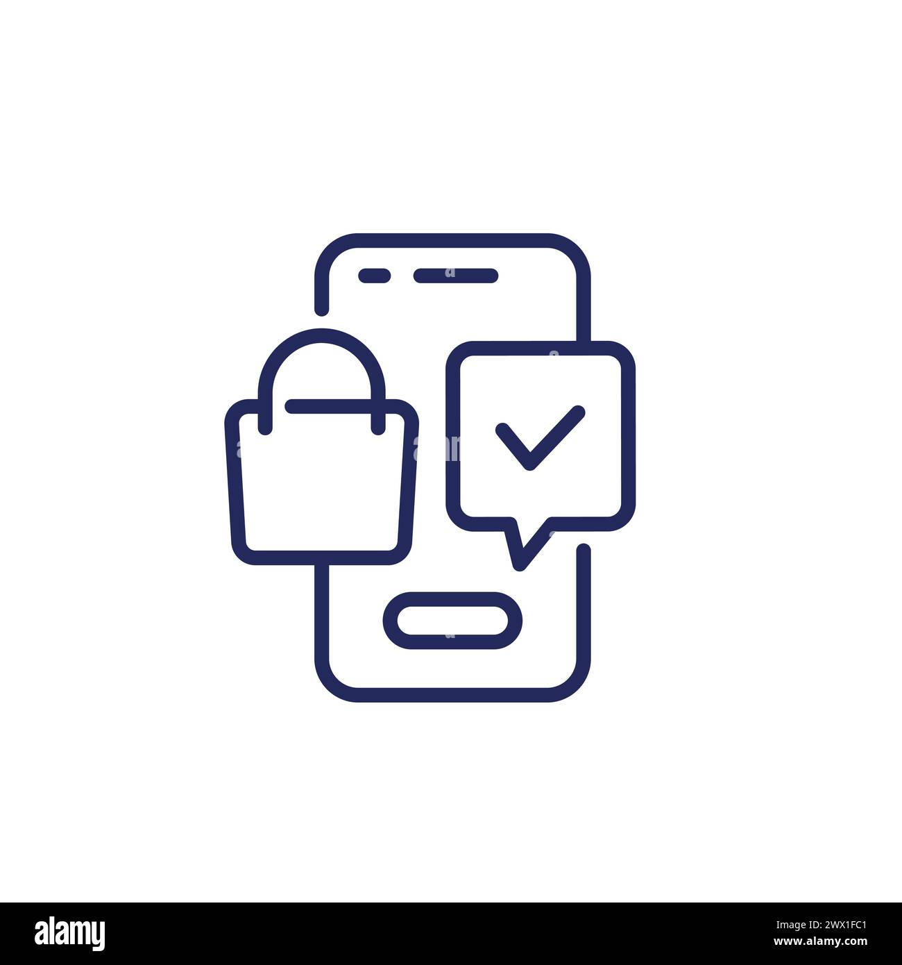 Mobile checkout icon Stock Vector Images - Alamy