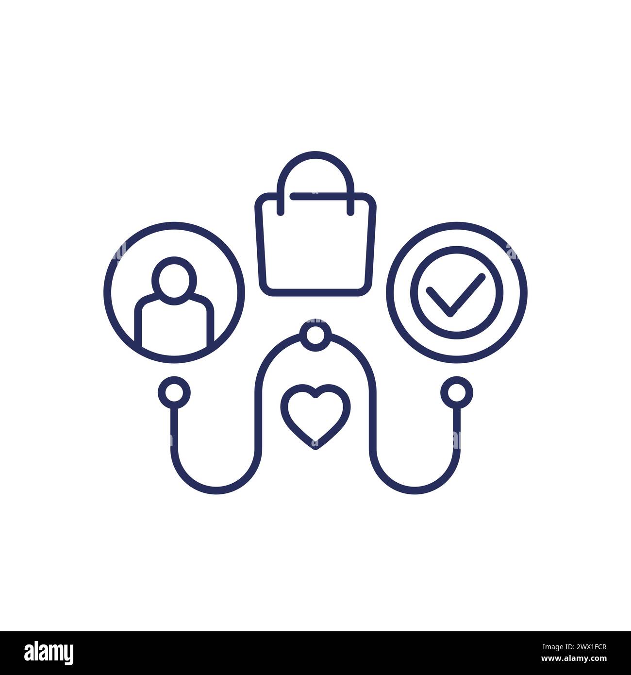 Customer journey icon Cut Out Stock Images & Pictures - Alamy