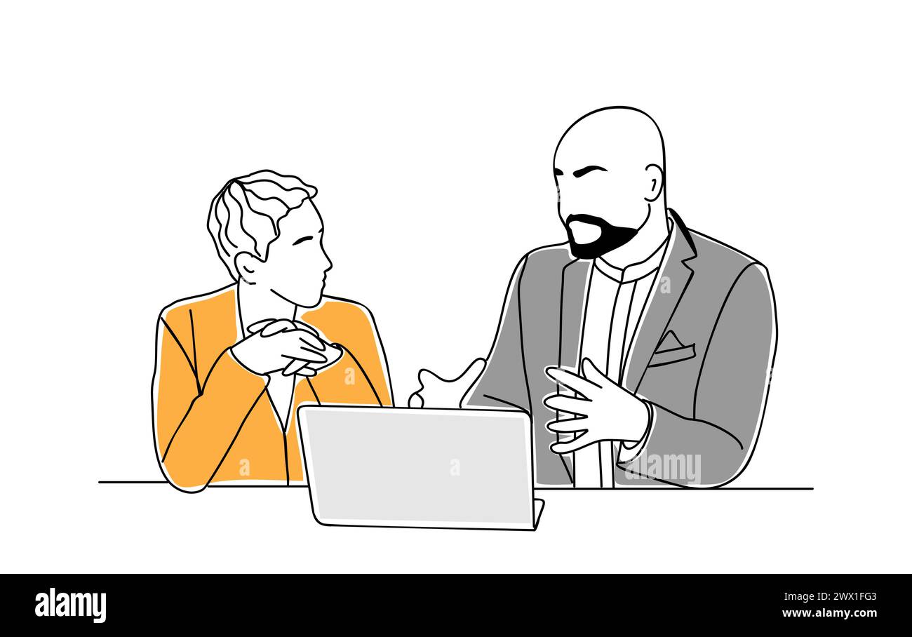 Cartoon man explaining hi-res stock photography and images - Alamy