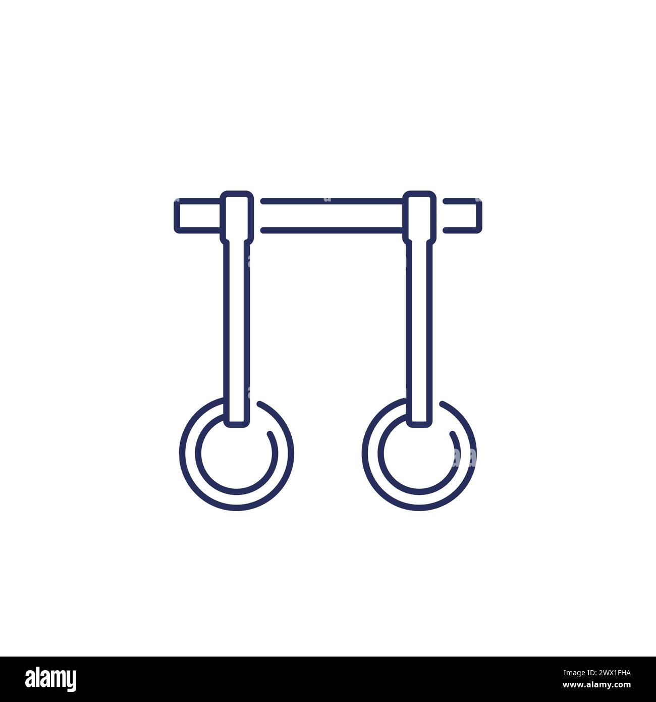 Gymnastics rings icon outline hi-res stock photography and images - Alamy