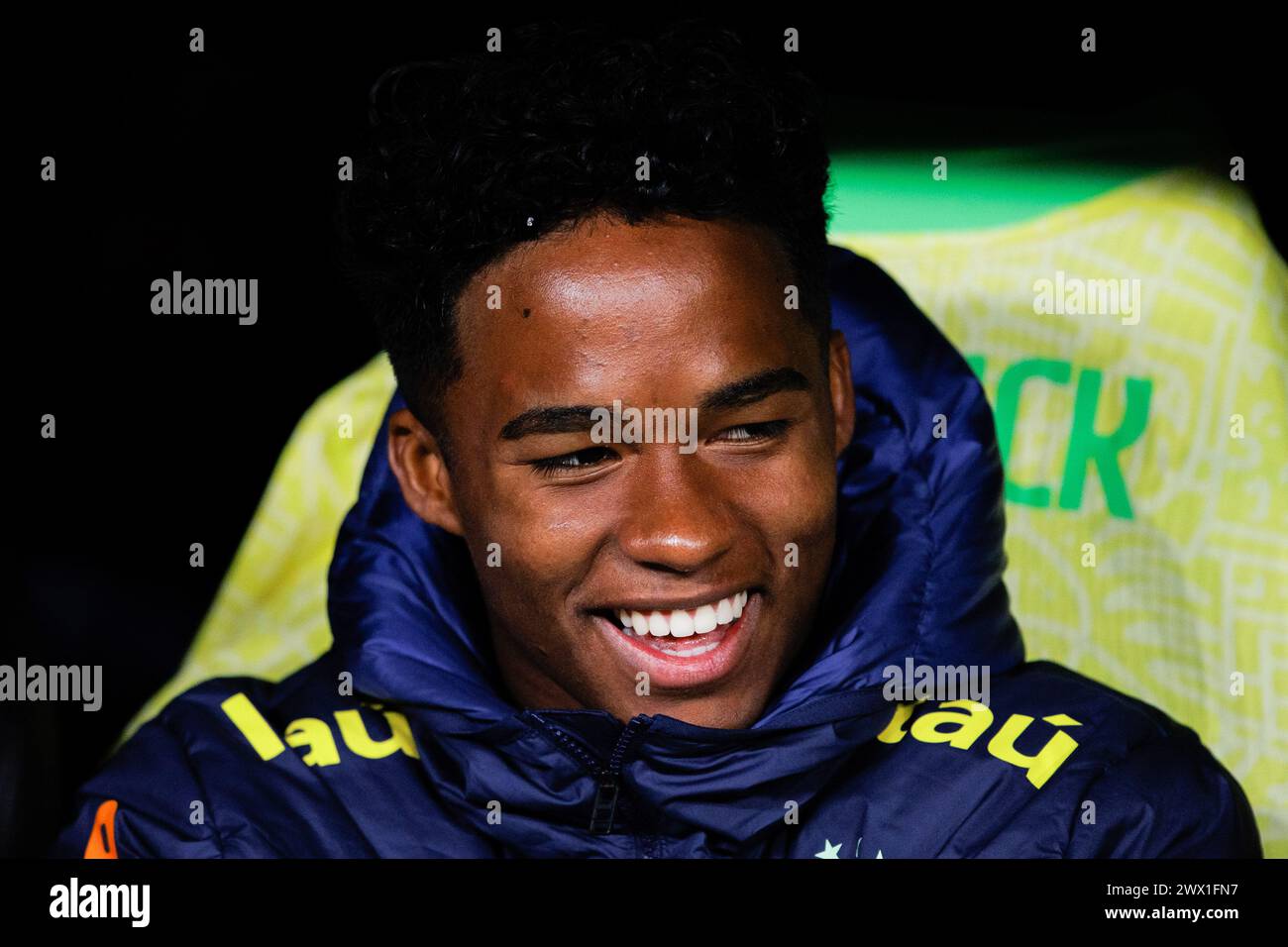 Madrid, Spain. 26th Mar, 2024. Endrick Felipe Moreira de Sousa, known as Endrick of Brazil seen ...