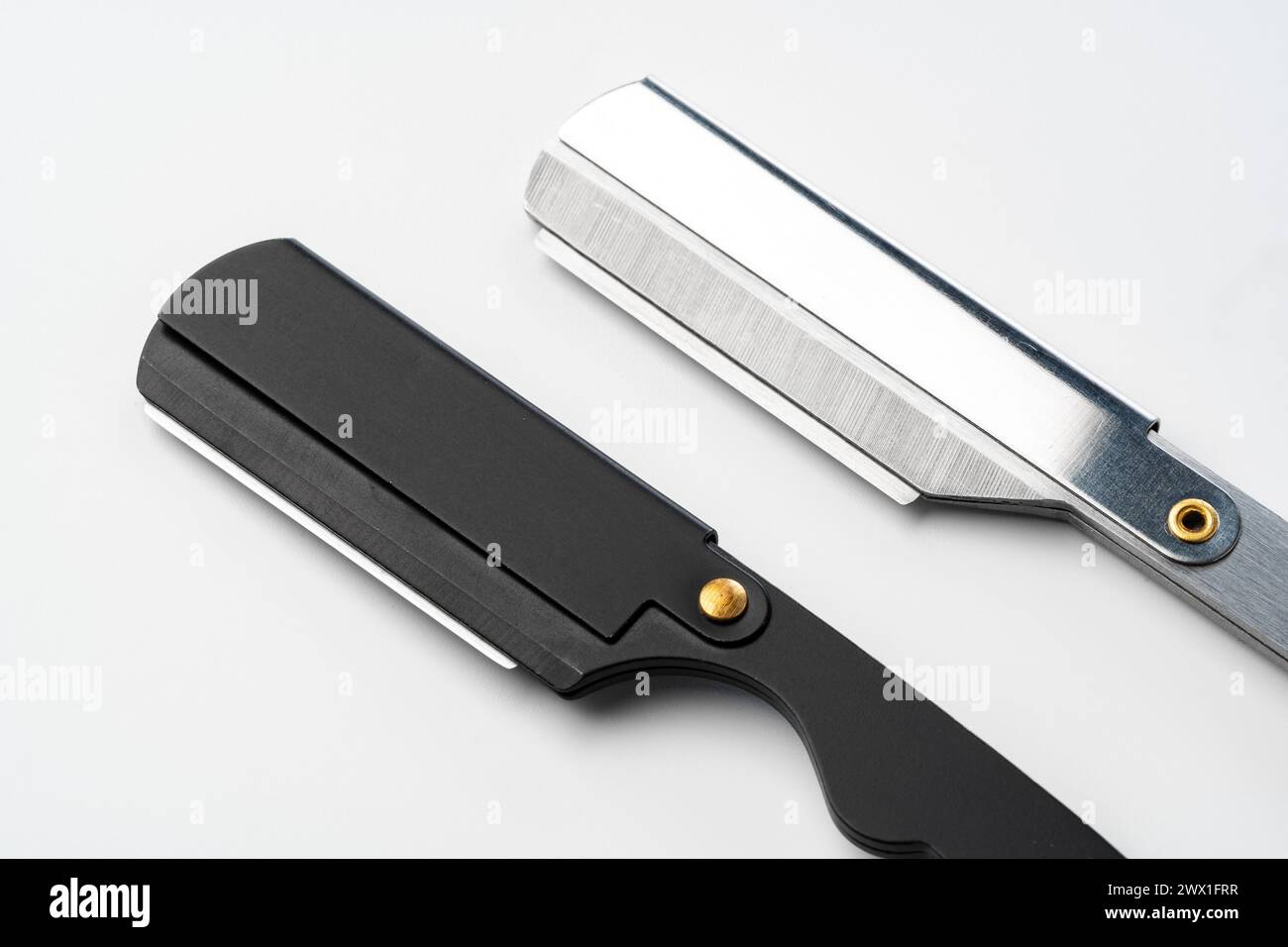 Sharp shaving blade isolated on white background Stock Photo - Alamy