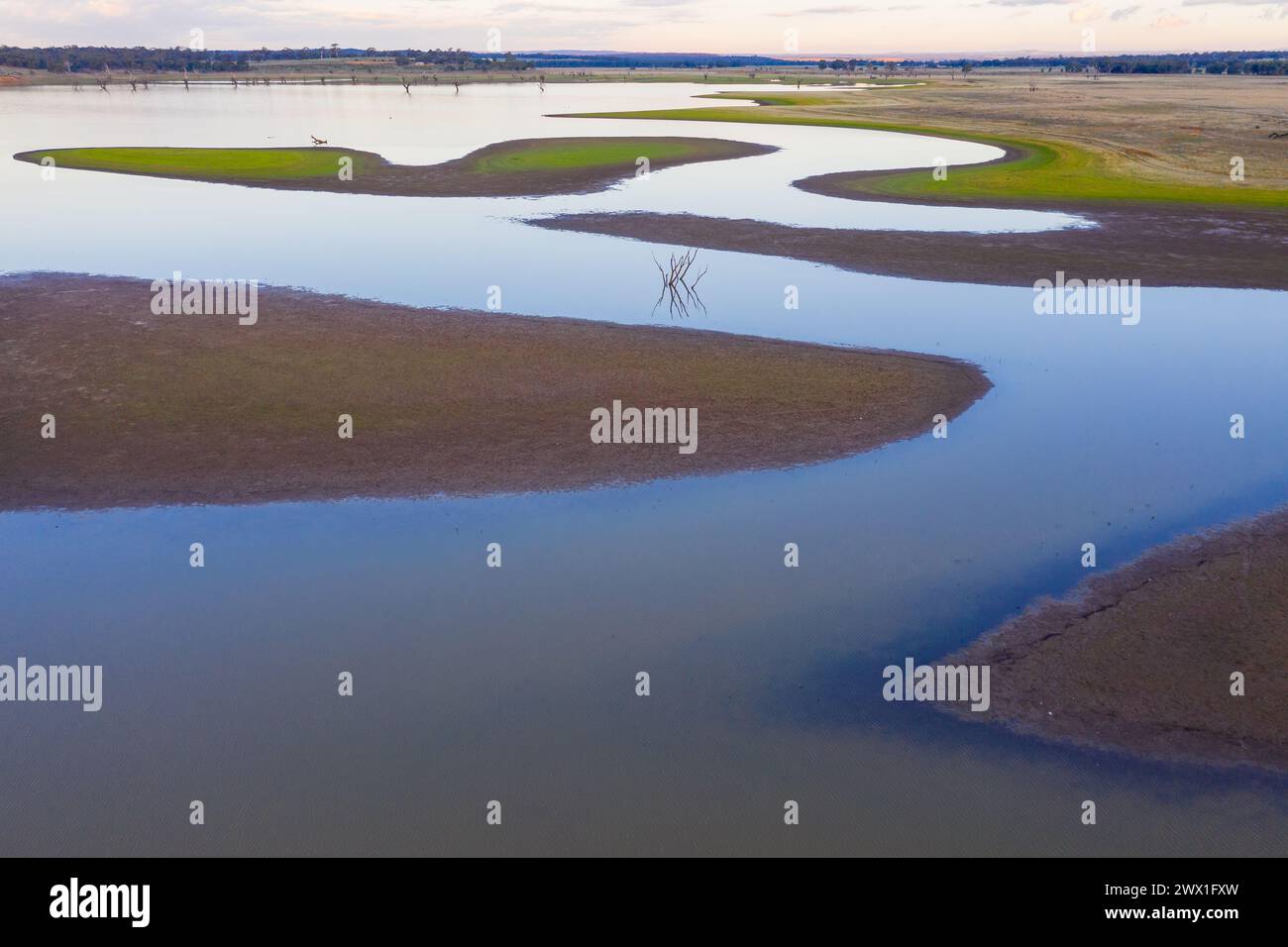 Aerial view joyces river winding hi-res stock photography and images ...
