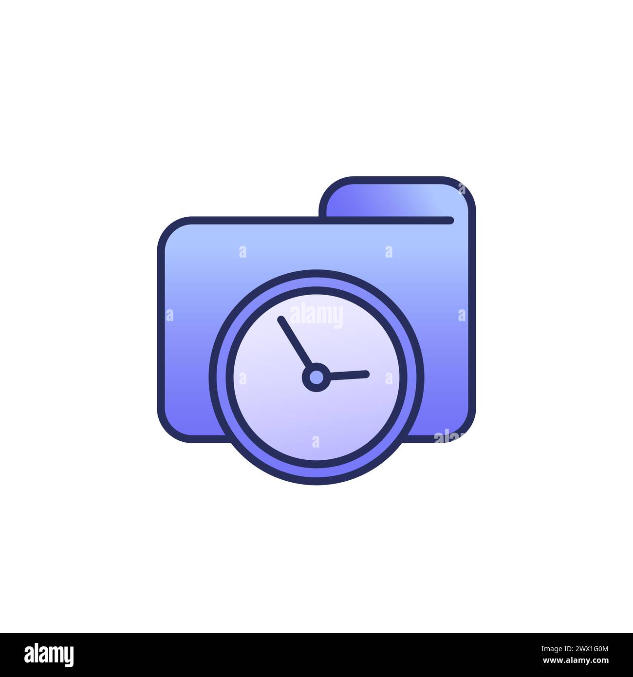 timesheet, tracking time icon with outline Stock Vector Image & Art - Alamy