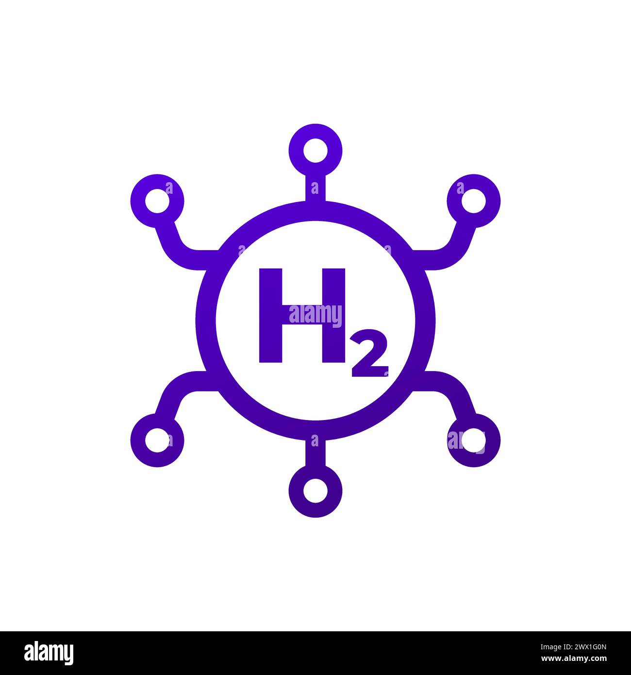 hydrogen synthesis icon, H2 energy vector Stock Vector Image & Art - Alamy