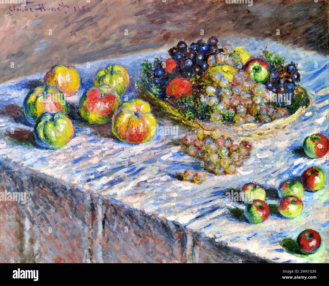 Apples and Grapes, 1880 (Painting) by Artist Monet, Claude (1840-1926 ...