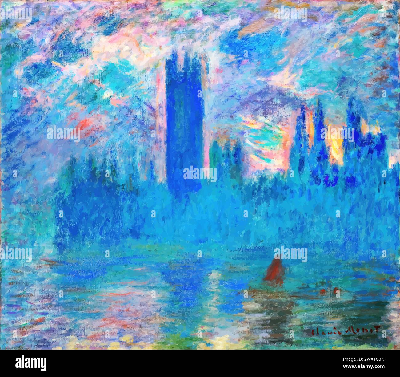 Houses of parliament sunrise Stock Vector Images - Alamy