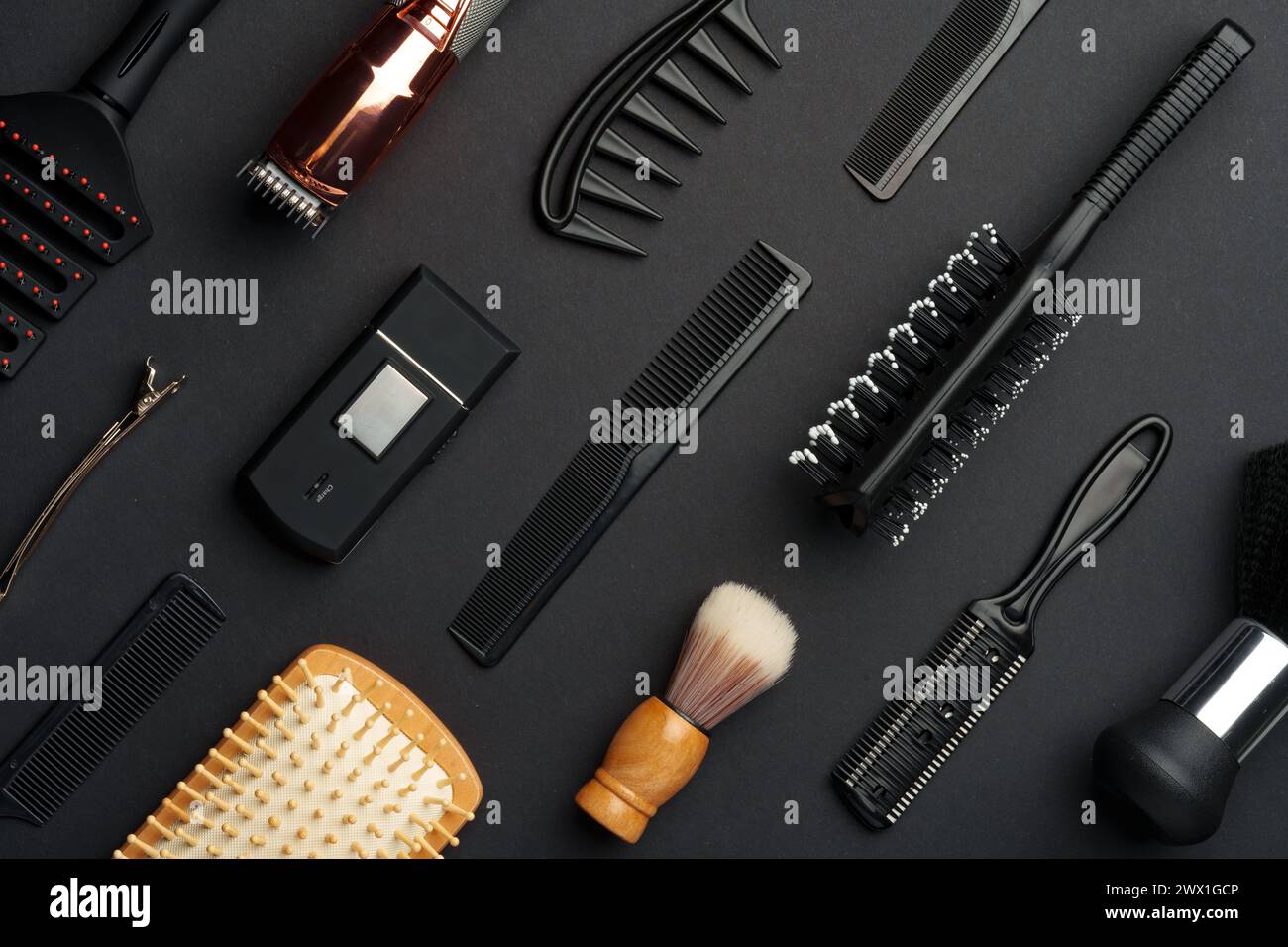 Barber shop styling accessories hi-res stock photography and images - Alamy