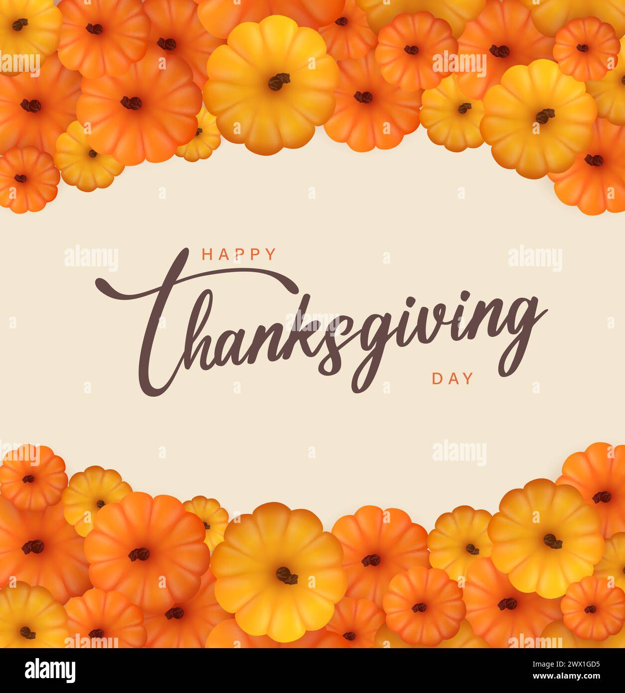 Simple Thanksgiving Greeting Card Vector Illustration. Suitable for ...