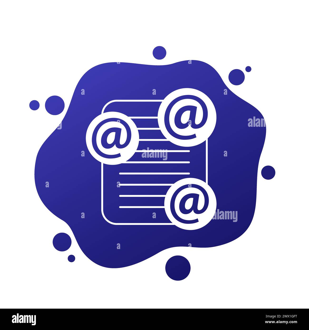 mail list icon for apps and web Stock Vector Image & Art - Alamy