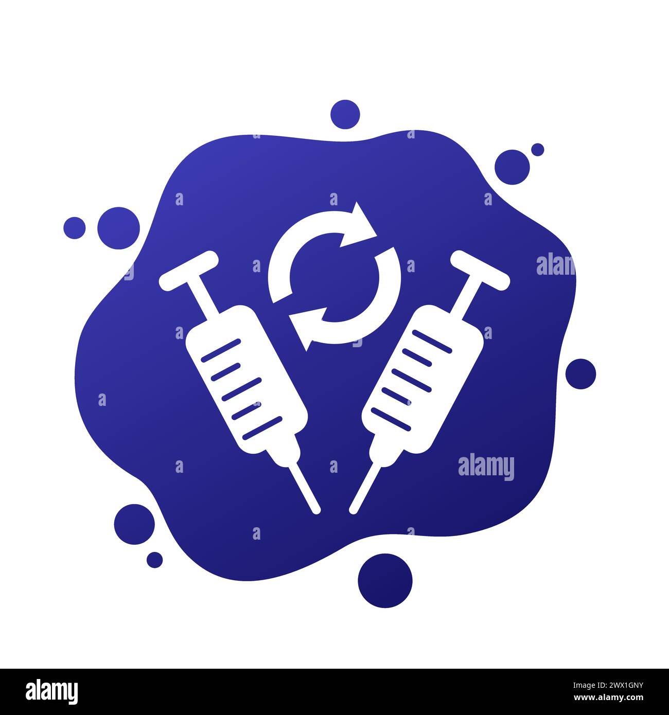 2 doses of vaccine icon, vector Stock Vector Image & Art - Alamy