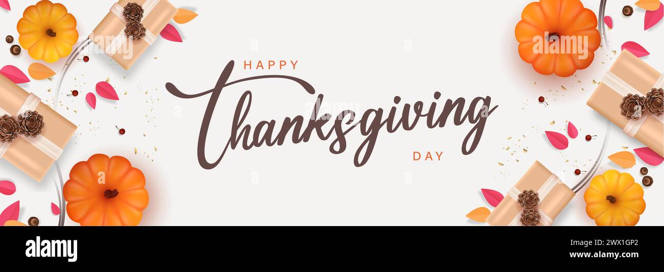 Simple Thanksgiving Greeting Card Vector Illustration. Suitable for ...