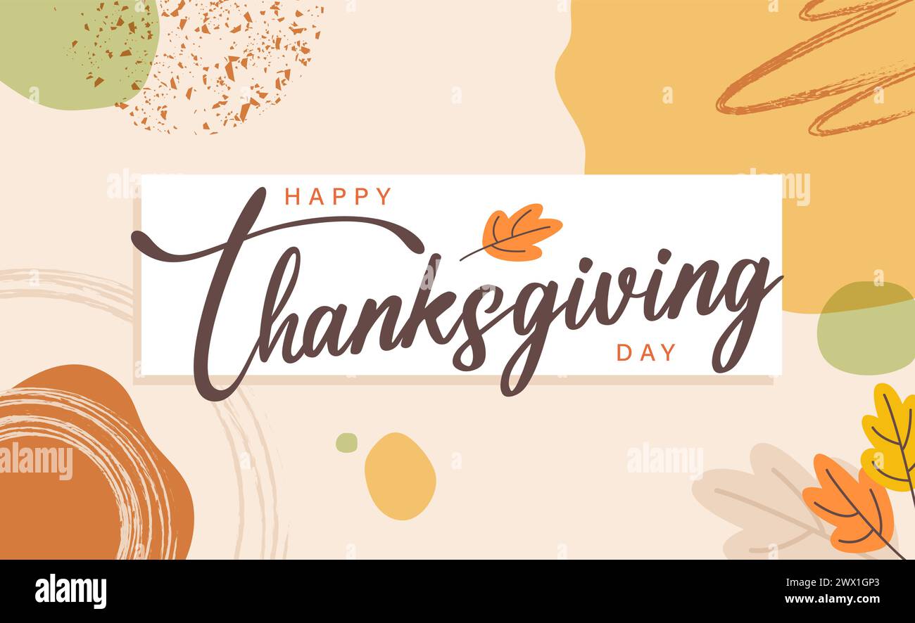 Simple Thanksgiving Greeting Card Vector Illustration. Suitable for ...