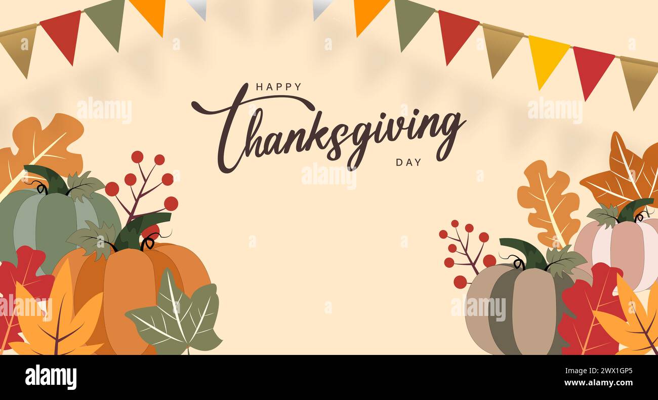 Simple Thanksgiving Greeting Card Vector Illustration. Suitable for ...