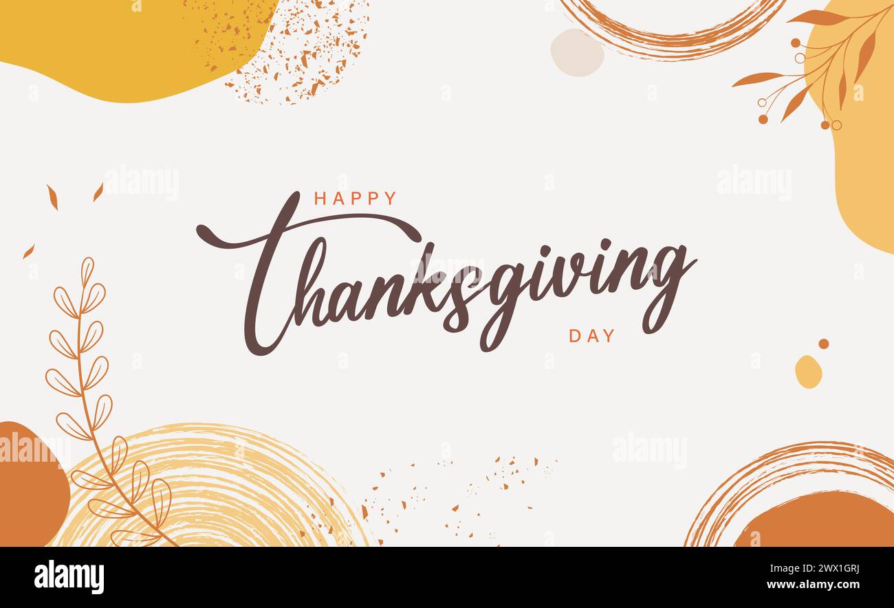 Simple Thanksgiving Greeting Card Vector Illustration. Suitable for ...