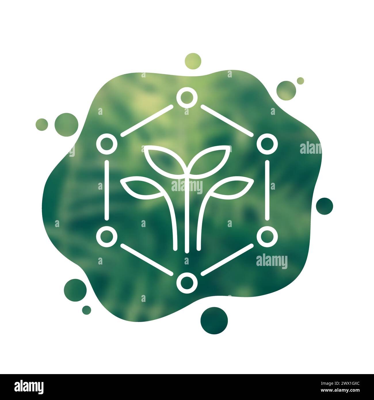 Biodegradable polymer, plastic material line icon Stock Vector Image ...