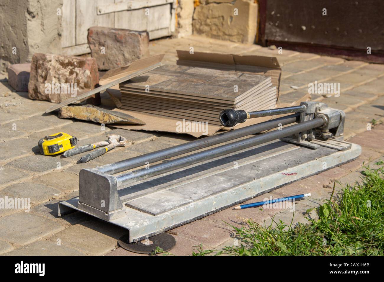 for cutting ceramic tile work tool tile cutter in the workplace in the ...