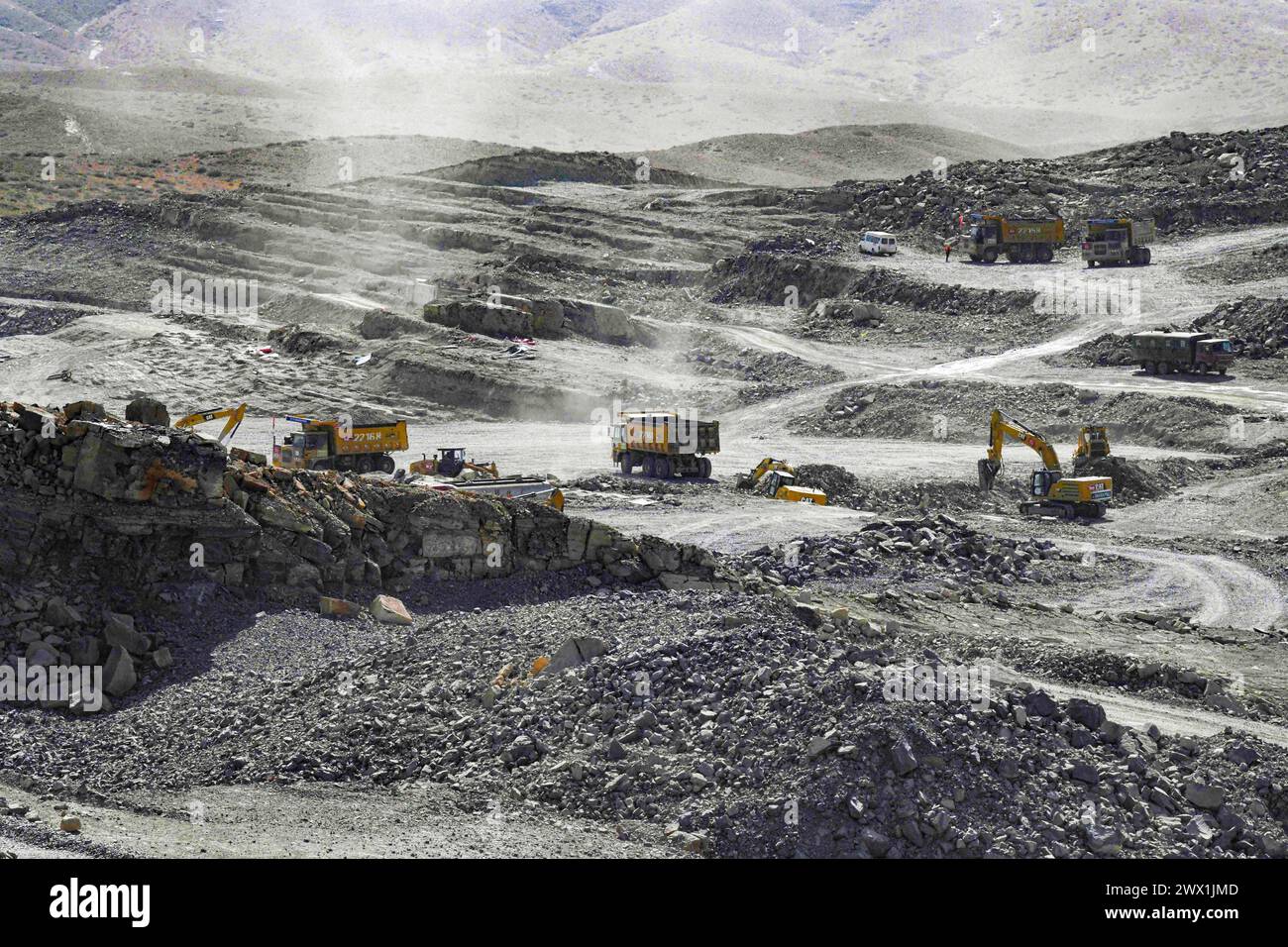 WUHAI, CHINA - MARCH 27, 2024 - Aerial photo shows the construction ...