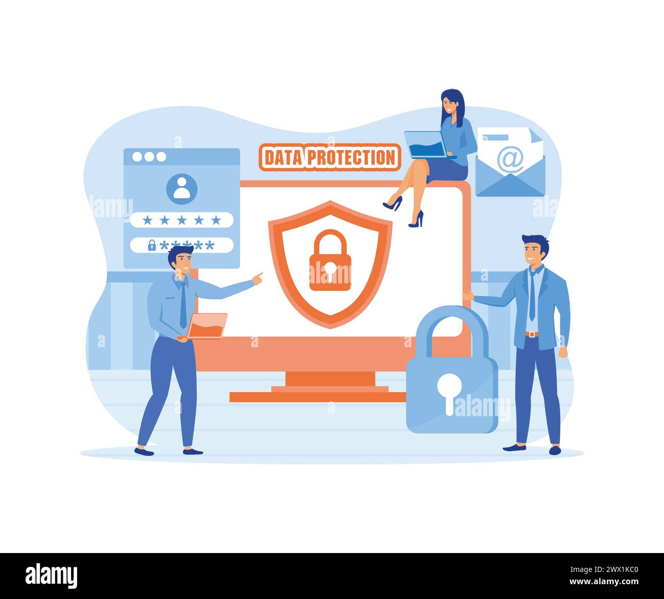 Data protection Concept. Data security and privacy and internet ... Data protection Concept. Data security and privacy and internet ...