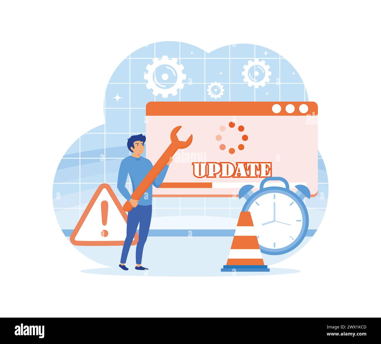 Upgrading vector vectors hi-res stock photography and images - Alamy