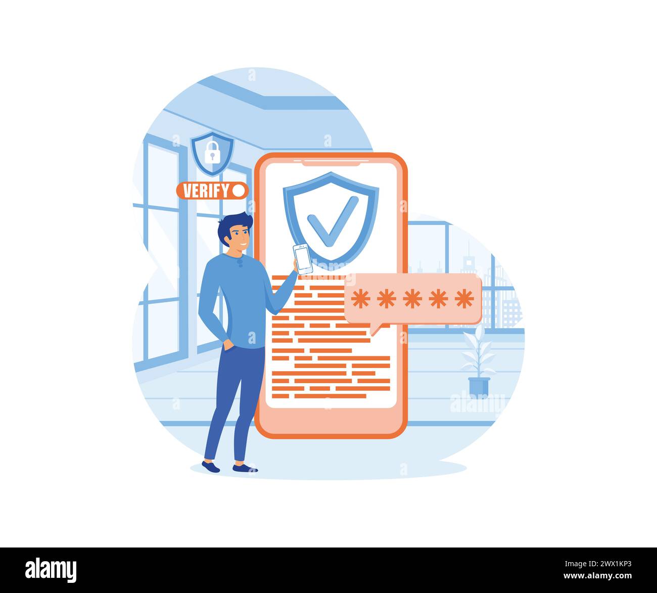 Otp Authentication Secure Verification One Time Password For Secure Transaction On Digital