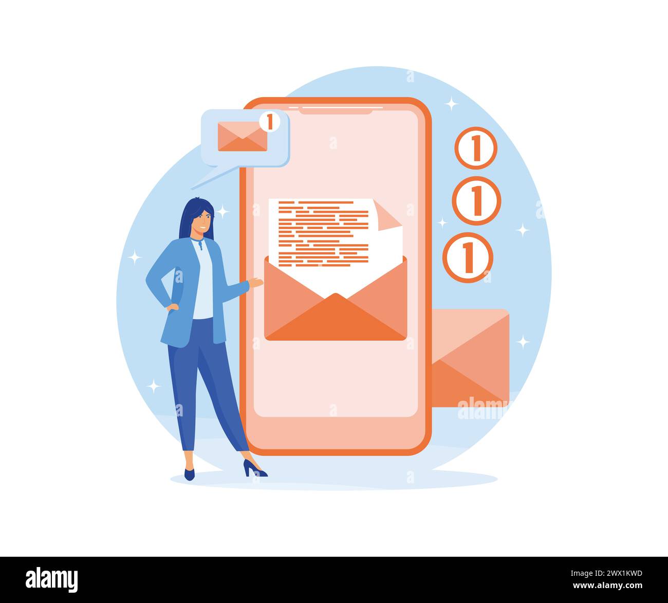 Email service, Email marketing concept. flat vector modern illustration ...