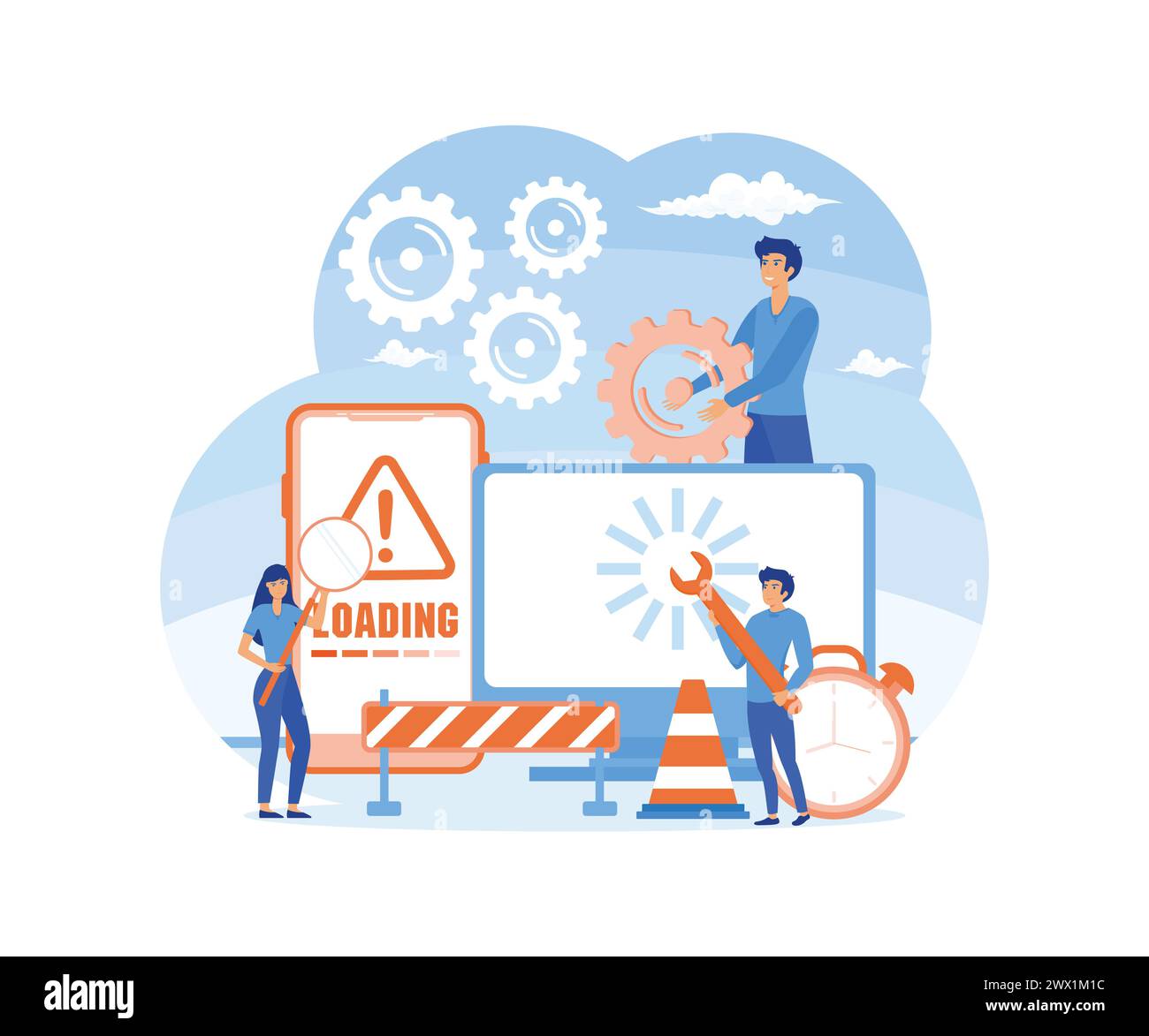 Upgrading vector vectors hi-res stock photography and images - Alamy