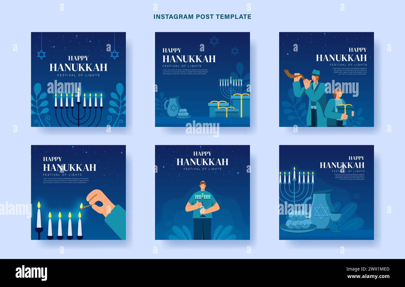 Happy Hanukkah, Jewish Festival of Lights Background. Religious Festive ...