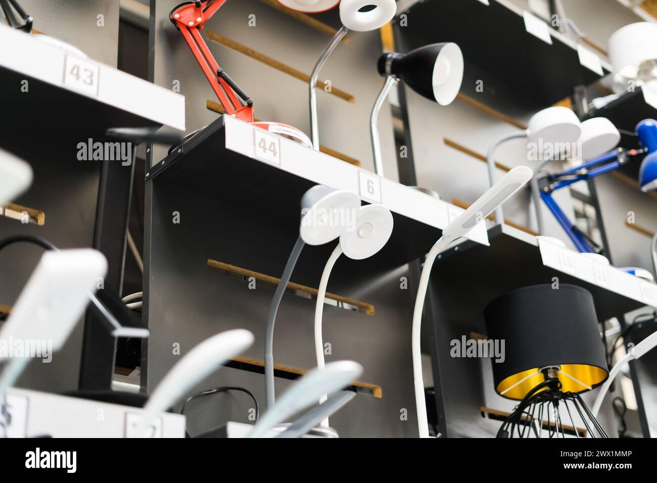 Amount of lamps on sale in store, shop Stock Photo - Alamy