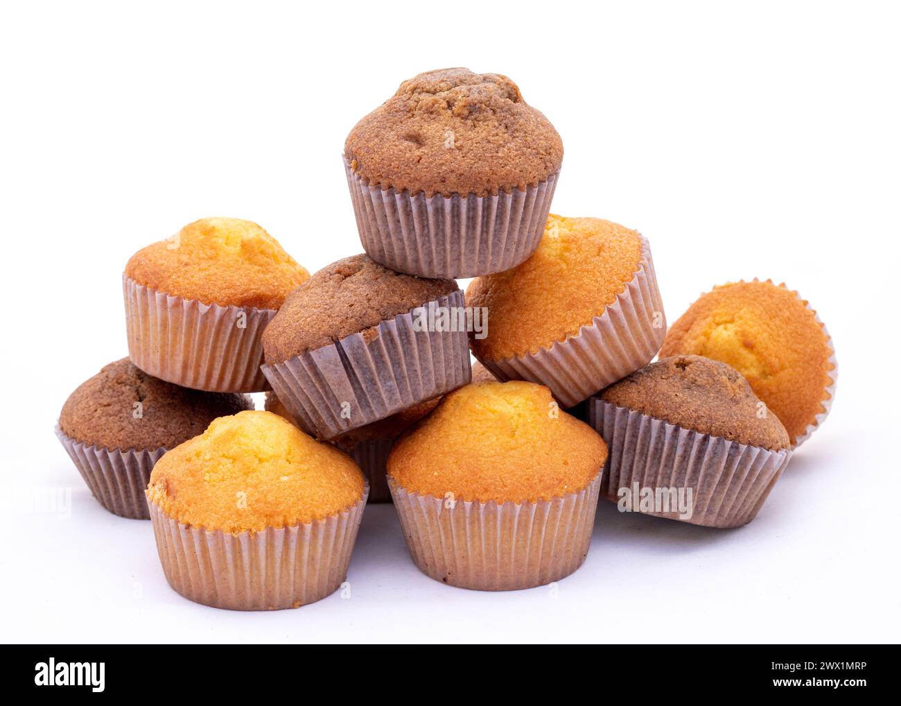 Homemade fresh muffins cupcake on white background Stock Photo - Alamy