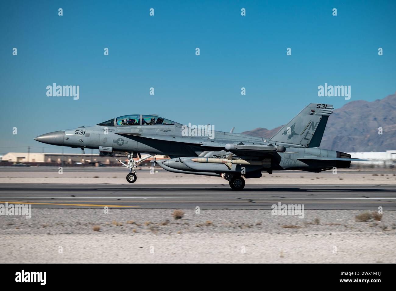A U.S. Navy EA-18G Growler assigned to Naval Air Station Whidbey Island ...