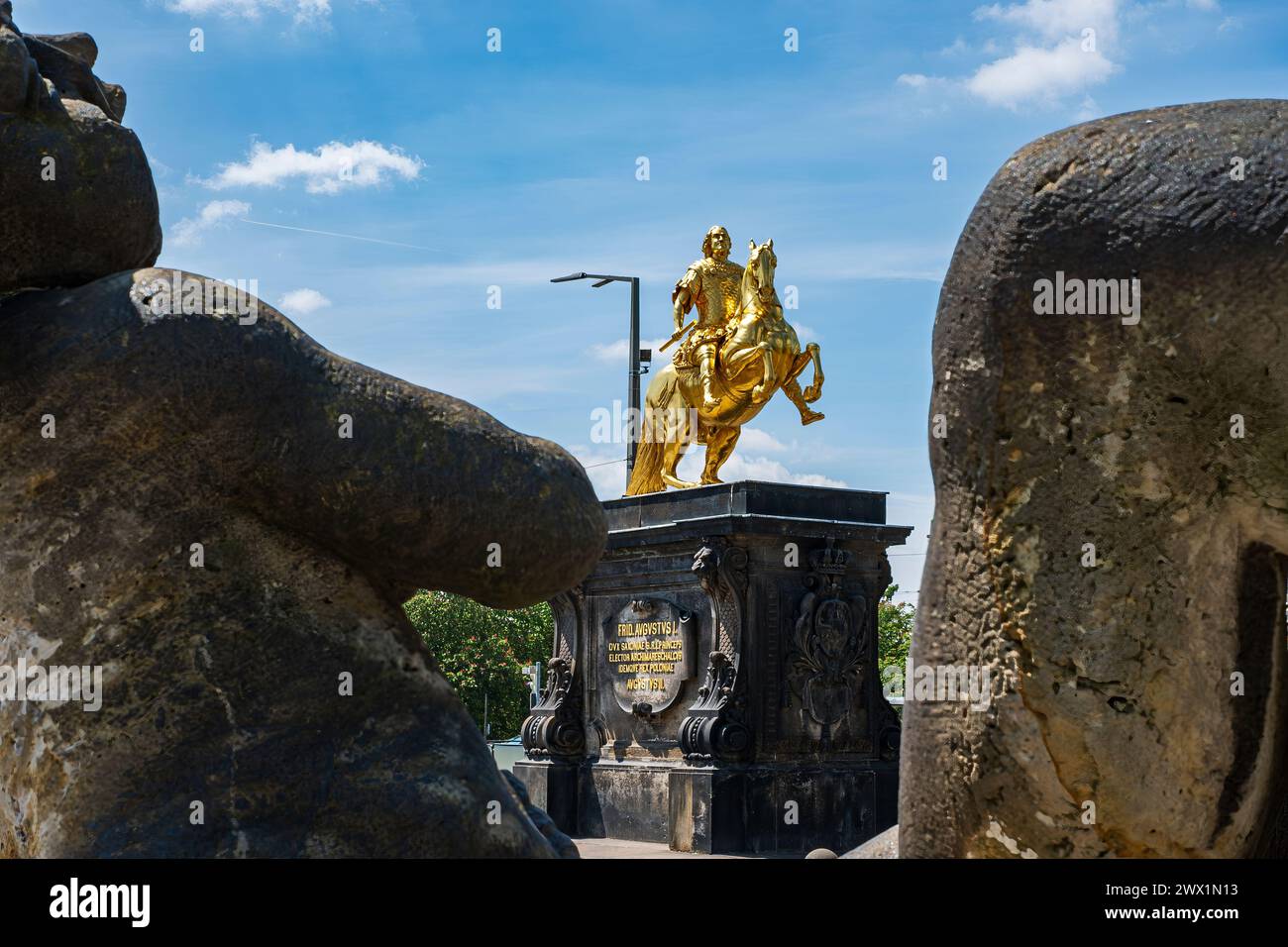Golden Horseman, equestrian statue of Saxon Elector and King of Poland ...