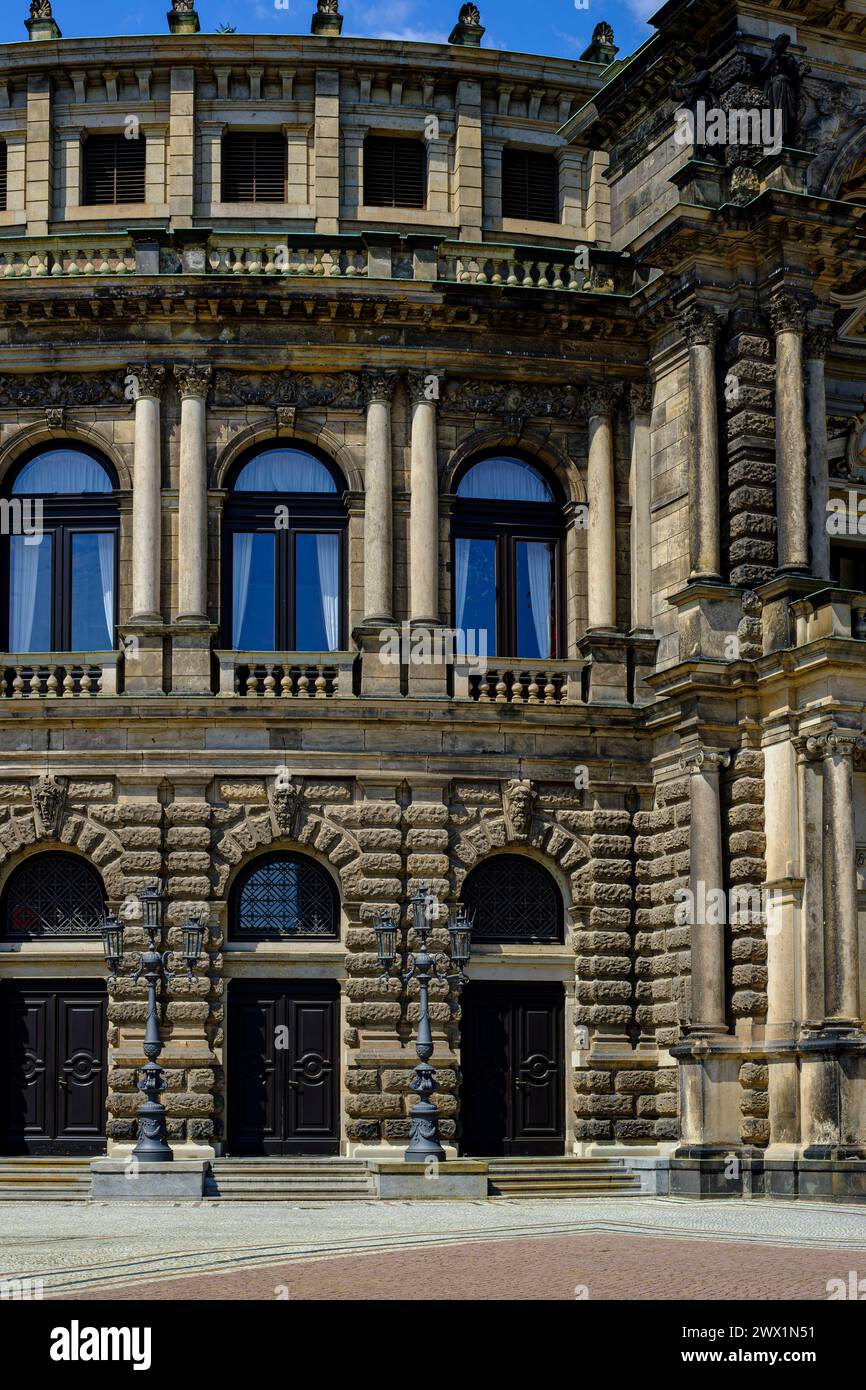World-famous Semper Opera on Theater Square in the Inner Old Town of ...