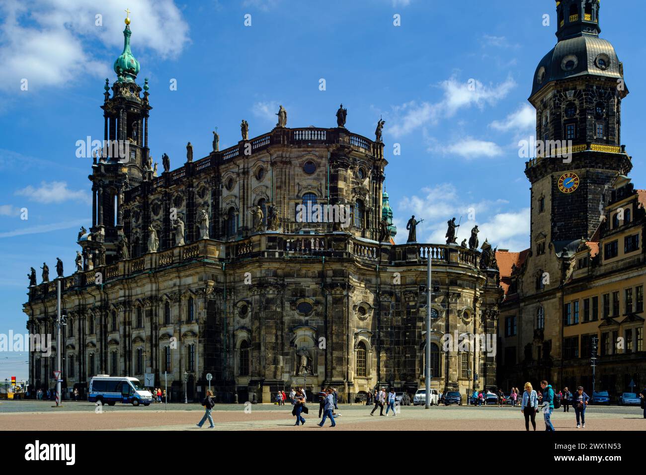The Catholic Court Church, a Baroque cathedral at Theater Square ...