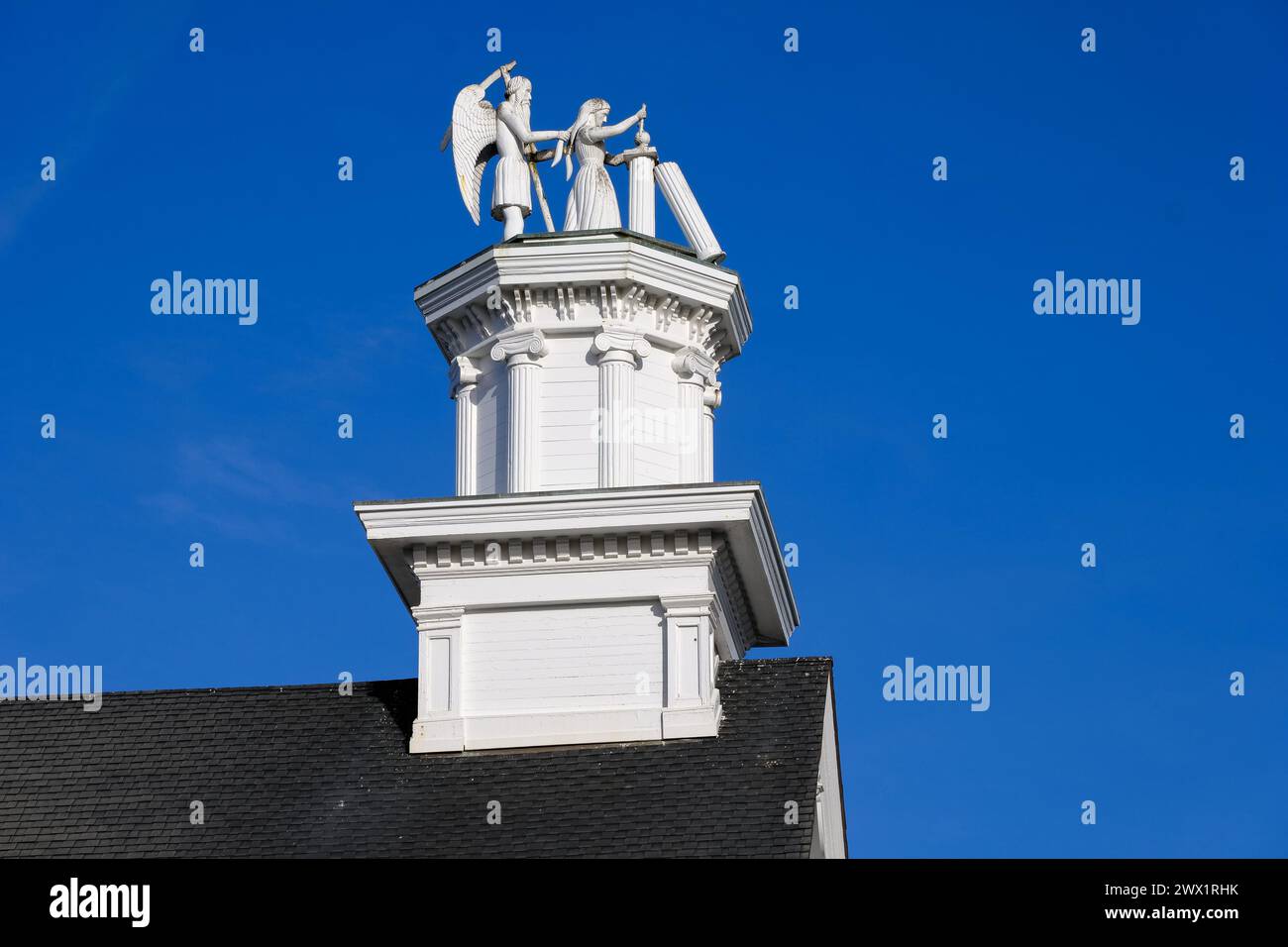 Time and the Maiden statue, Mendocino, California, USA Stock Photo - Alamy