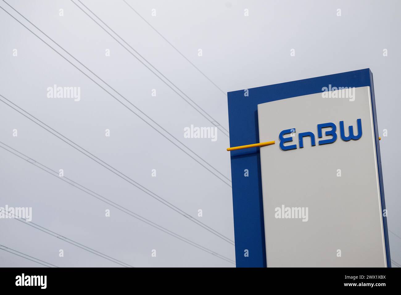 Stuttgart, Germany. 27th Mar, 2024. The logo of the energy company EnBW ...