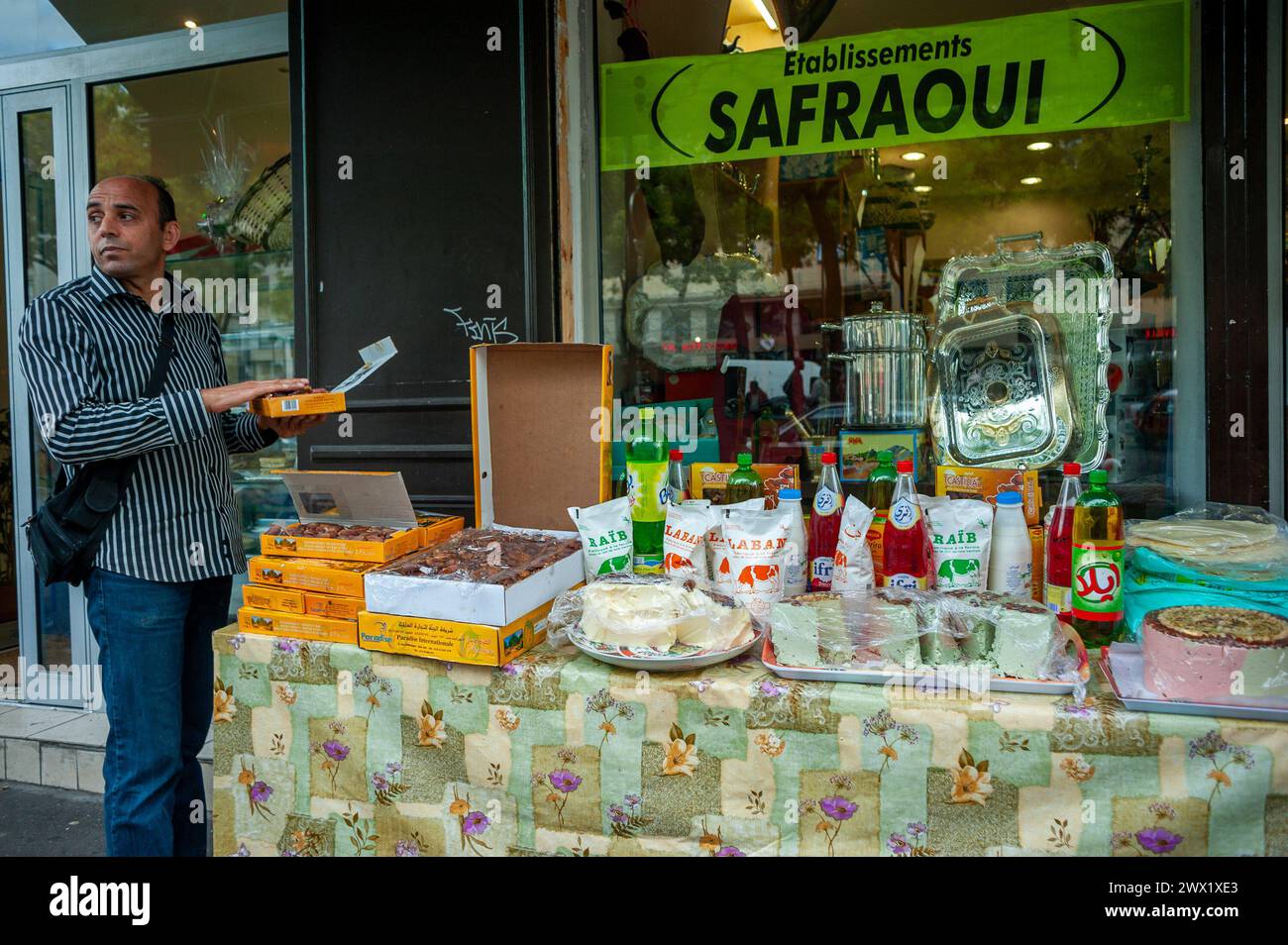 Paris, France, Religion, Ramadan Celebrations, Food Store, Table on ...